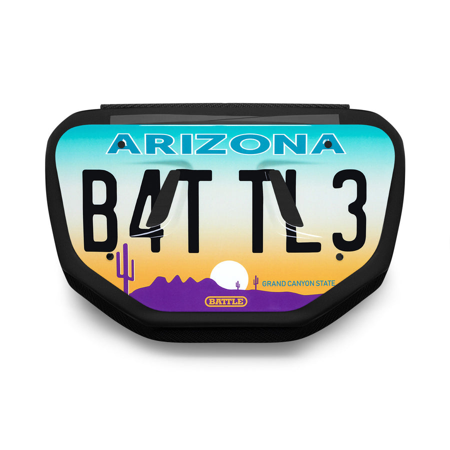 Arizona License Plate Football Back Plate- Adult | Battle Sports