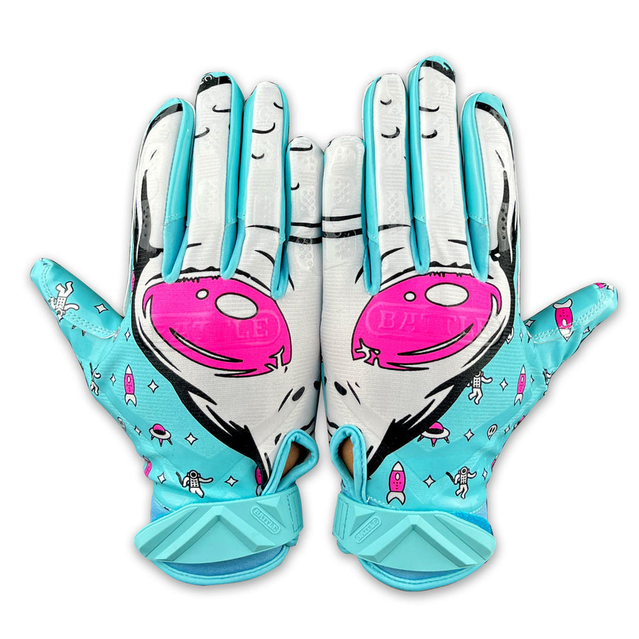 "Alien" Cloaked Receiver Football Gloves | Battle Sports